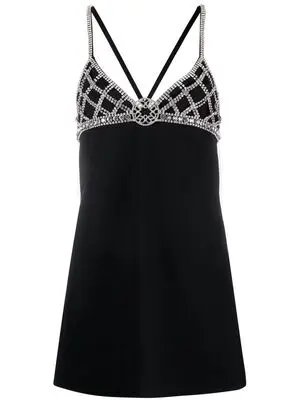 Elie Saab Embellished V-neck Mini Dress