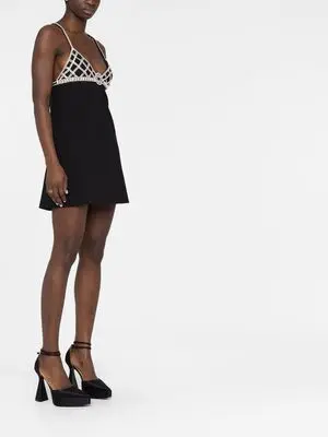 Elie Saab Embellished V-neck Mini Dress