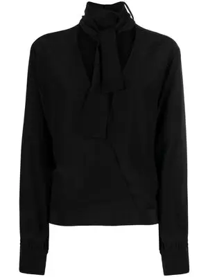 Elie Saab Silk Blouse With Cut-out Detail