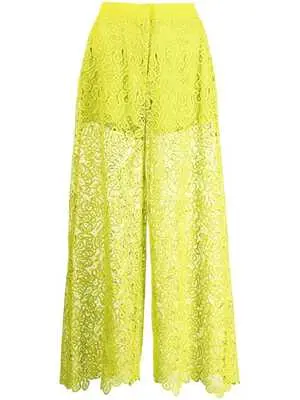 Elie Saab Macramé Wide-leg Trousers - Green