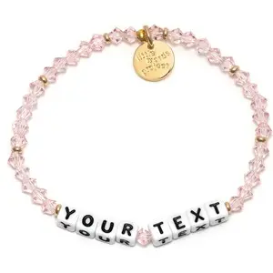 LITTLE WORDS PROJECT Rose Crystal Beaded Stretch Bracelet - Pink