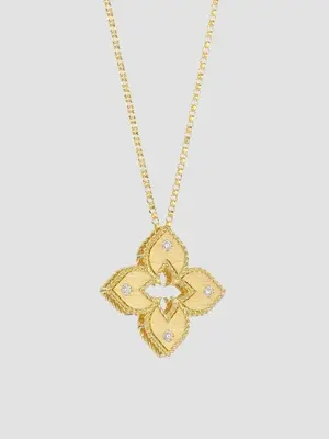 Roberto Coin Venetian Princess 18k Yellow & 0.06 Tcw Diamond Pendant Necklace - Gold