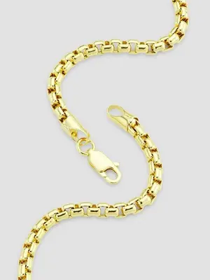 Saks Fifth Avenue Collection Collection 14k Yellow Fold Lite Round Box Chain Necklace