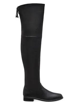 STUART WEITZMAN Women's Lowland Bold 30MM Leather Boots - Black  Black