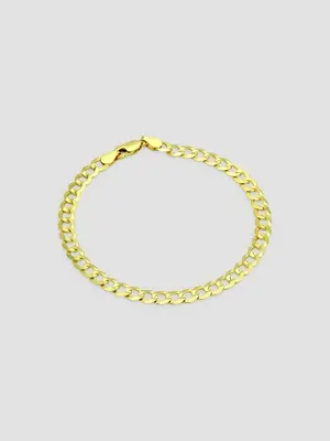 Saks Fifth Avenue Collection Collection 14k Yellow Comfort Curb Bracelet - Gold