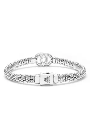 Lagos Signature Caviar Interlock Bracelet - Silver/gold