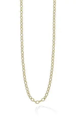 Lagos Signature Caviar Beaded Chain Necklace - Gold
