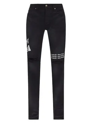 Ksubi Men's Youtopia Van Winkle Ghosted Angels Jeans - Black  - Black