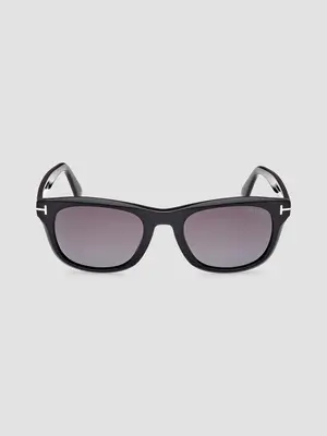 TOM FORD Kendel 54mm Mirrored Sunglasses - Shiny Black Gradient