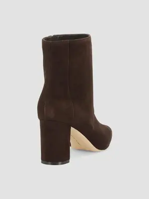 Manolo Blahnik Rosie 70mm Suede Ankle Booties