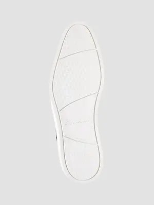 Santoni Leather Lace-up Oxfords - Grey