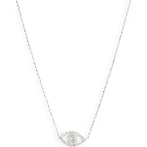 Anzie Evil Eye Pendant Necklace - Silver