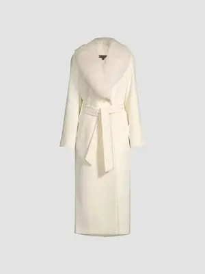 Sofia Cashmere Cashmere & Shearling Maxi Coat