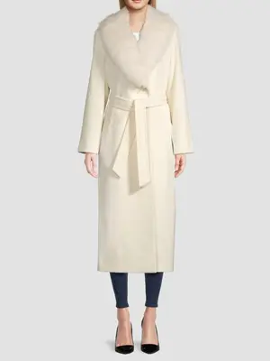 Sofia Cashmere Cashmere & Shearling Maxi Coat