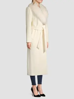 Sofia Cashmere Cashmere & Shearling Maxi Coat