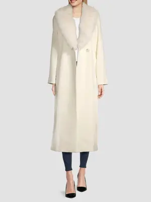 Sofia Cashmere Cashmere & Shearling Maxi Coat