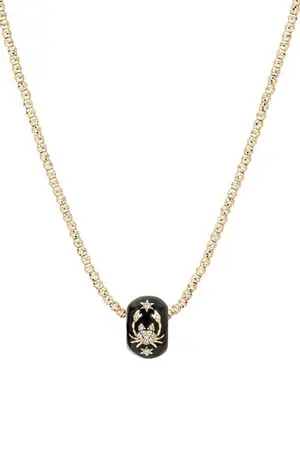 Adina Reyter Diamond Zodiac Pendant Necklace - Yellow Gold - Cancer