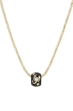 Adina Reyter Diamond Zodiac Pendant Necklace - Yellow Gold - Scorpio