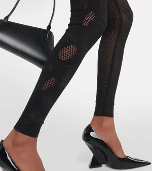DION LEE Cobra Fishnet Leggings