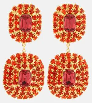 Magda Butrym Embellished Drop Earrings - Orange