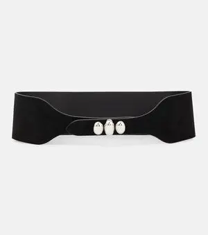 Isabel Marant Farah Leather Waist Belt - Black
