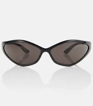 Balenciaga 90s Oval Sunglasses - Black