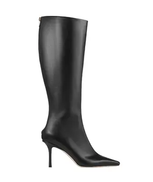 JIMMY CHOO Agathe 85 Leather Knee-high Boots - Black