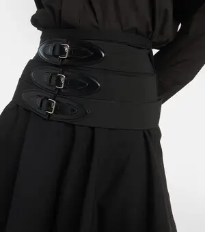 Alaïa Belted Wool Miniskirt