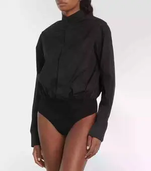 AZZEDINE ALAIA Alaïa Cotton Poplin Bodysuit