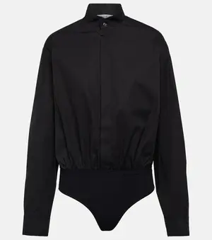 AZZEDINE ALAIA Alaïa Cotton Poplin Bodysuit
