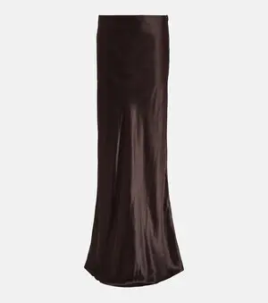 ANN DEMEULEMEESTER Satin Maxi Skirt
