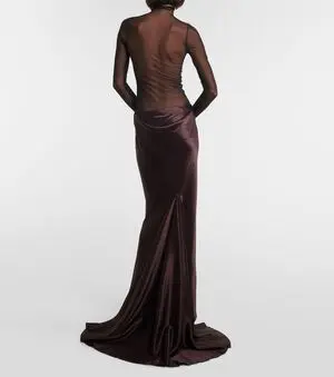ANN DEMEULEMEESTER Satin Maxi Skirt