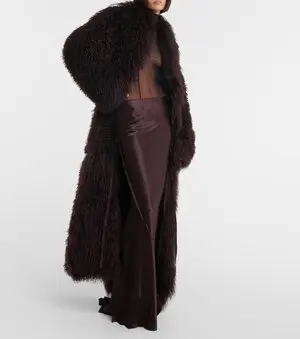 ANN DEMEULEMEESTER Satin Maxi Skirt