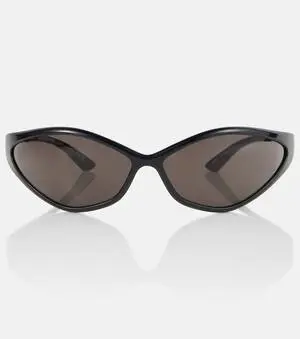 Balenciaga 90s Oval Sunglasses - Black