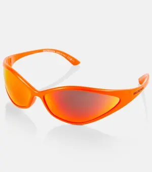 Balenciaga 90s Oval Sunglasses - Orange
