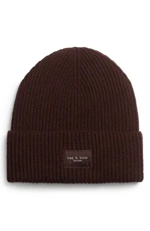Rag & Bone Rag & Bone Blake Ribbed Beanie Chocobro