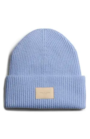 Rag & Bone Blake Ribbed Beanie - Light Blue