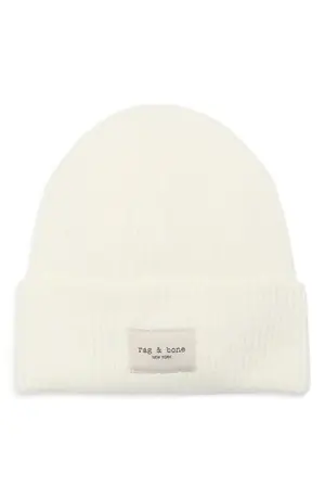 Rag & Bone Rag & Bone Blake Ribbed Beanie Light Ivory