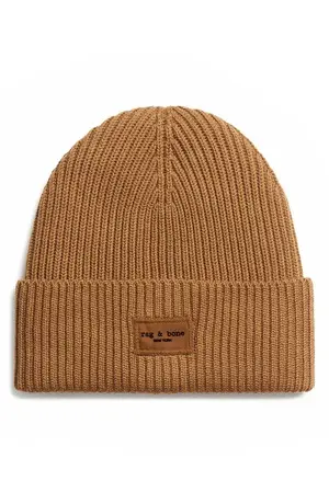 Rag & Bone Rag & Bone Blake Ribbed Beanie Toffee