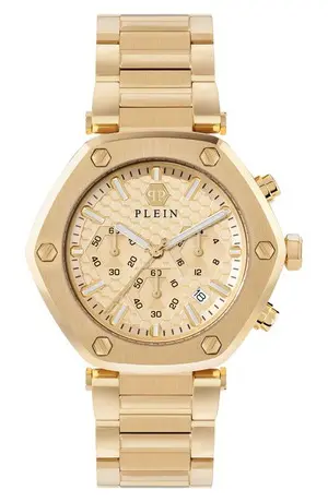 Philipp Plein The Hexagon Bracelet Chronograph Watch - Ip Yellow Gold