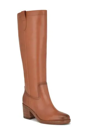 Nine West Knee High Boot - Dark Natural