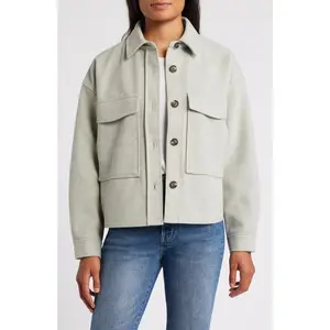 BEACHLUNCHLOUNGE Beachlunchlounge Double Face Crop Jacket Dried Oregano Heather