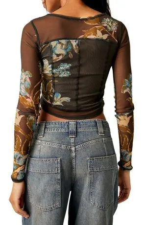 Free People Betty's Garden Mesh Top