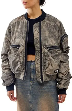 BDG URBAN OUTFITTERS Nylon Utility Bomber Jacket