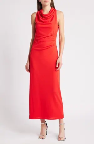 WAYF The Georgina Cowl Neck Gown