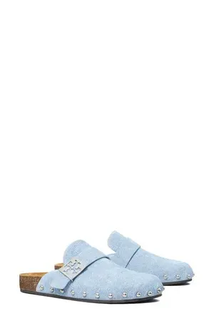 Tory Burch Mellow Studded Mule - Blue Cloud / Silver