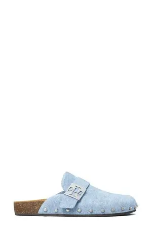 Tory Burch Mellow Studded Mule - Blue Cloud / Silver