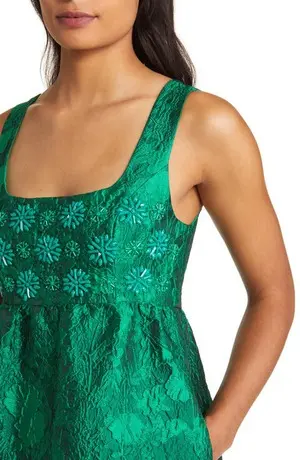 Lilly Pulitzer® Bellami Bead Embellished Floral Jacquard Dress