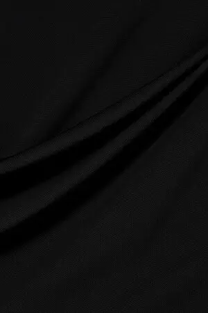 Versace Icons Embellished Draped Jersey Dress - Black