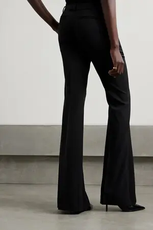 Versace Icons Embellished Wool-blend Flared Pants - Black